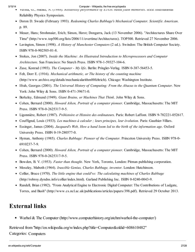 Computer wikipedia, the free encyclopedia | PDF