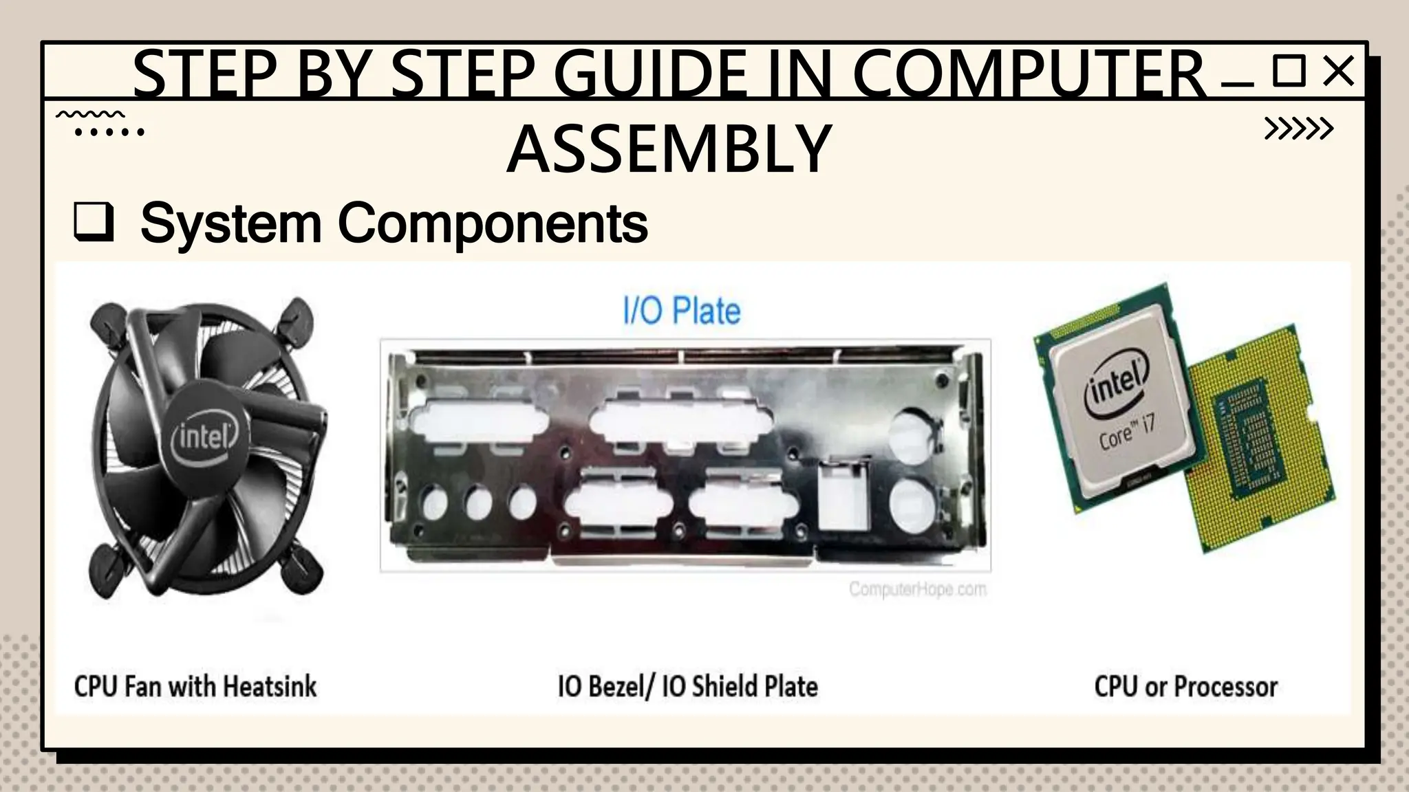Computer 10 Other Parts of the Internal System Unit | PPT