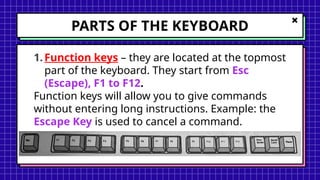 Computer 1stQ Lesson 7 and 8 - The Elements of a Computer and the Parts ...