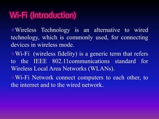 Wi-fi tecnology | PPTX
