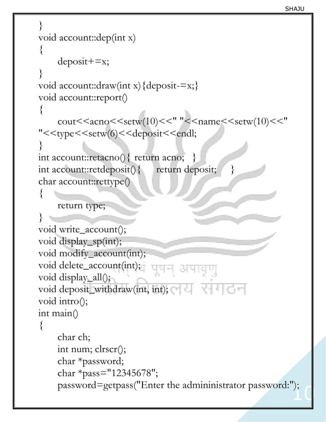 BANK MANAGEMENT INVESTIGATORY PROJECT CLASS 12TH | PDF