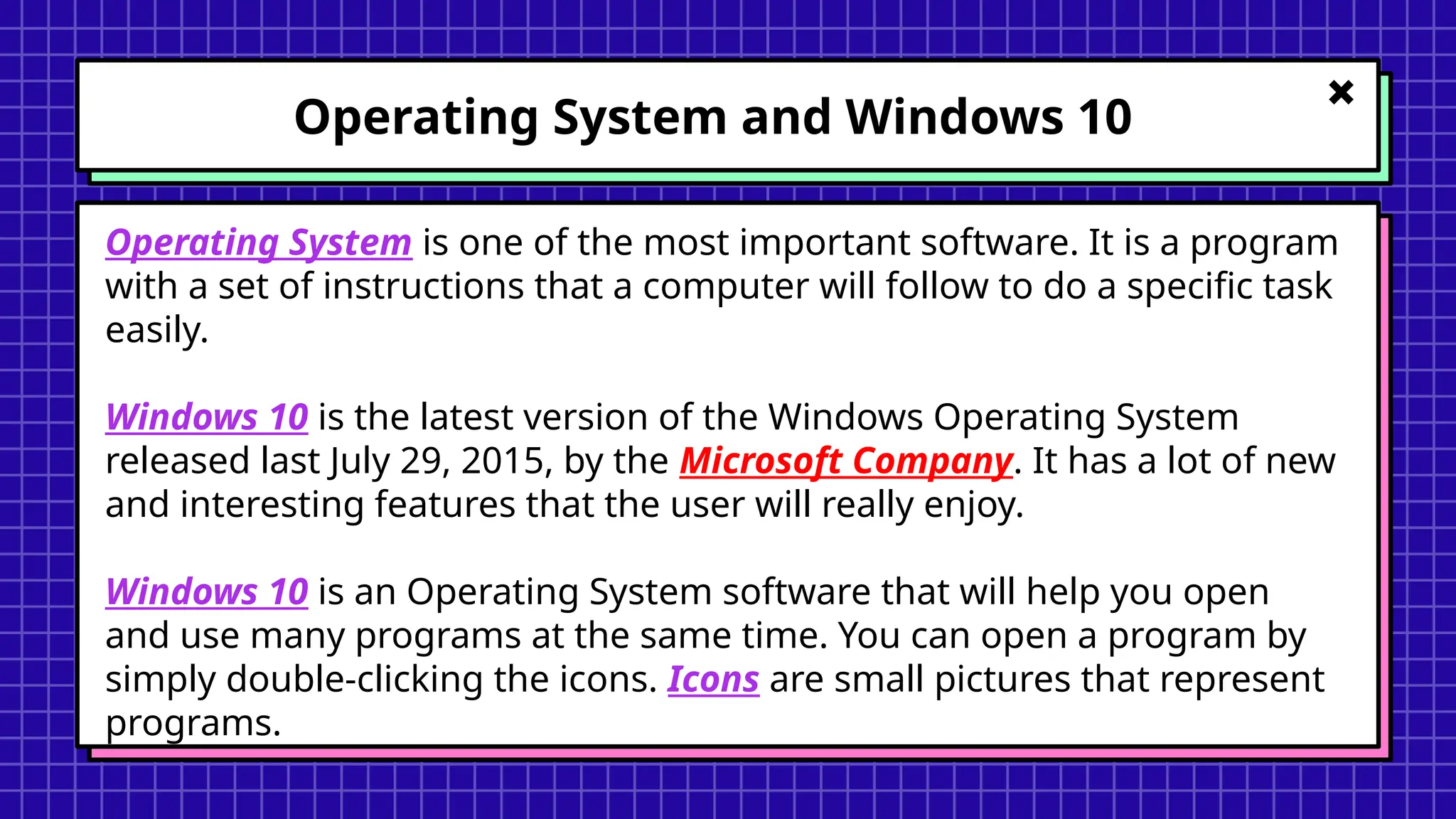 Computer 2ndQ Lesson 1 and 2 - The Windows 10 Operating System and ...