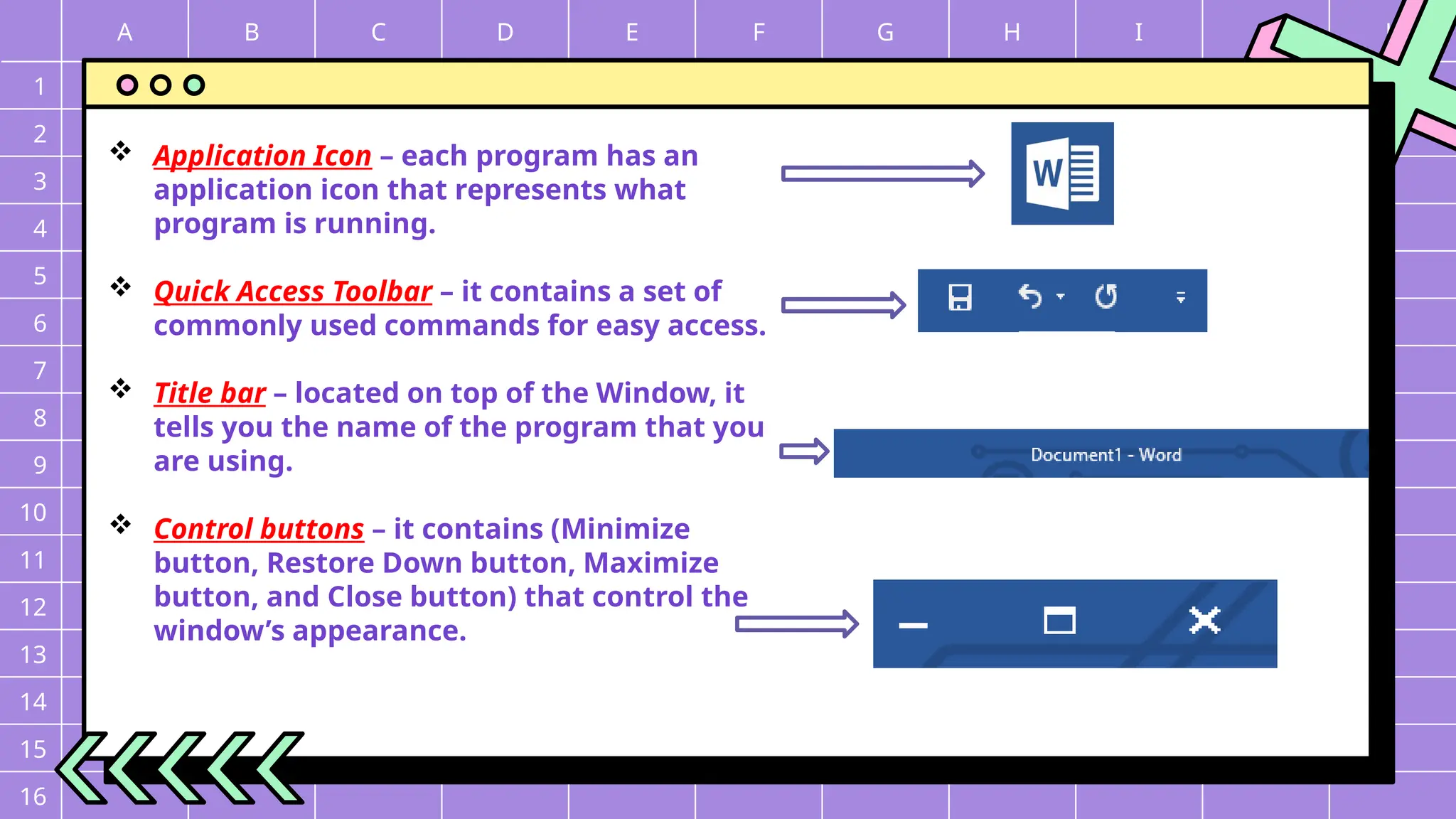 Computer 2ndQ Lesson 3-6 - Parts of the MS Word Window, Arranging ...