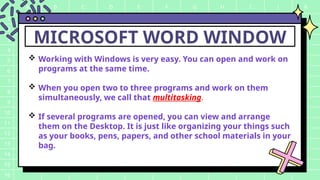Computer 2ndQ Lesson 3-6 - Parts of the MS Word Window, Arranging ...