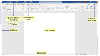 Computer 2ndQ Lesson 3-6 - Parts of the MS Word Window, Arranging ...