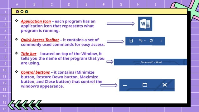 Computer 2ndQ Lesson 3-6 - Parts of the MS Word Window, Arranging ...