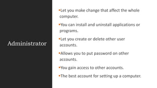 Creating a Profile on Windows | PPTX