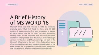 MICROSOFT WORD HISTORY AND Computer 7.pptx