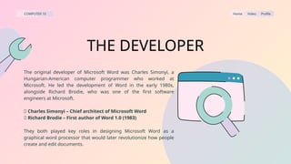 MICROSOFT WORD HISTORY AND Computer 7.pptx