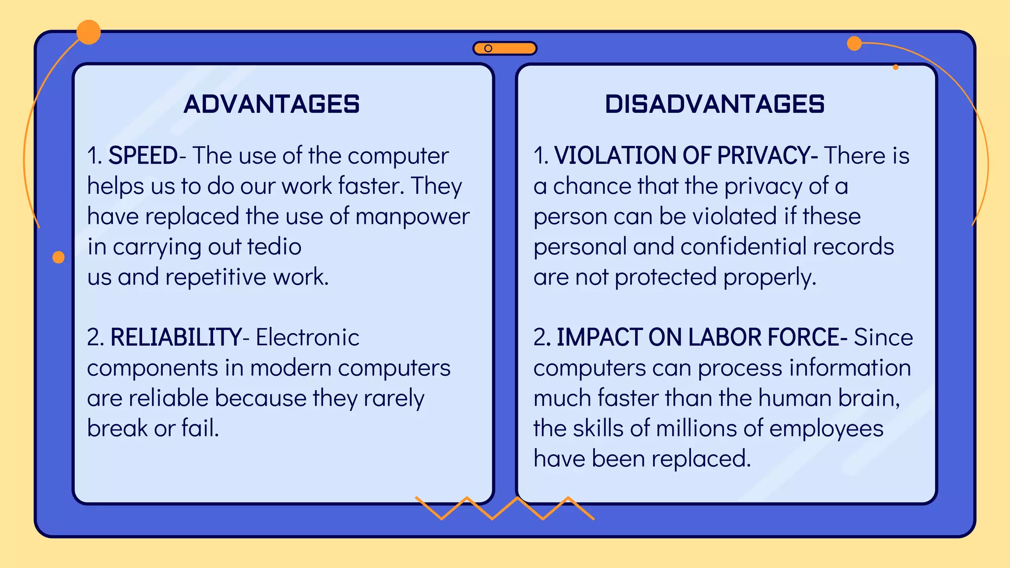 COMPUTER - TYPES, USES, ADVANTAGES & DISADVANTAGES | PPTX