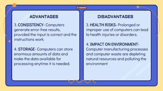 COMPUTER - TYPES, USES, ADVANTAGES & DISADVANTAGES | PPTX