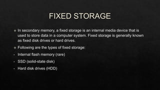 secondary memory | PPT