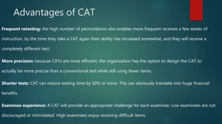 Computer Adaptive Test (cat) | PPTX