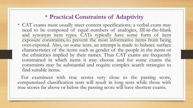 Computer adaptive testing | PPTX | Standardized Testing | Educational ...