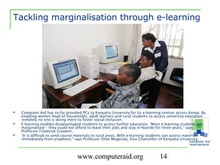 Expanding access to information technology in Africa | PPT