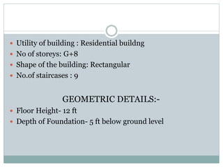Computer aided analysis and design of multi story building | PPT