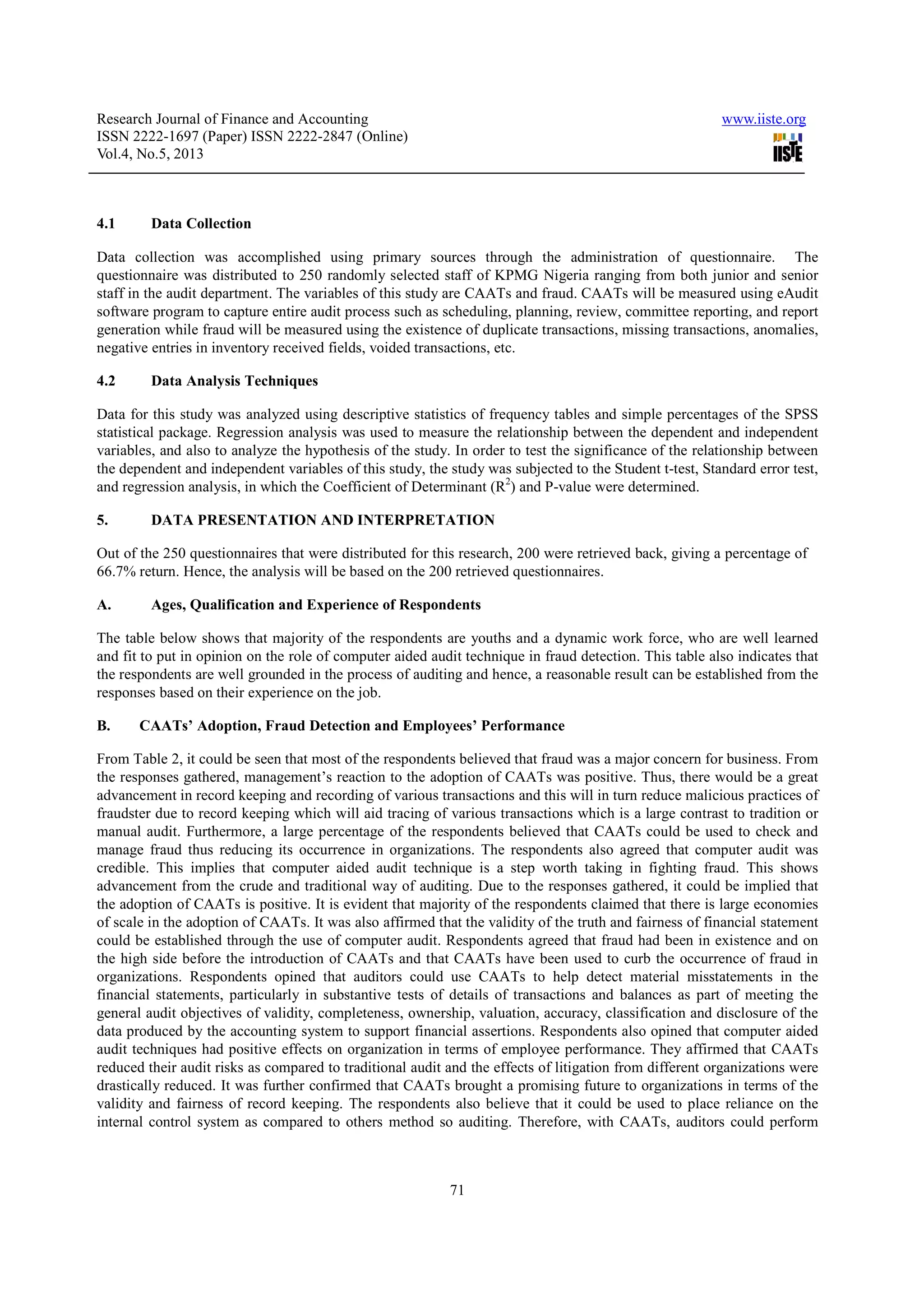Computer aided audit techniques and fraud detection | PDF