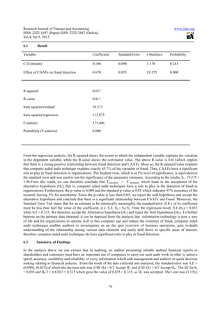 Computer aided audit techniques and fraud detection | PDF