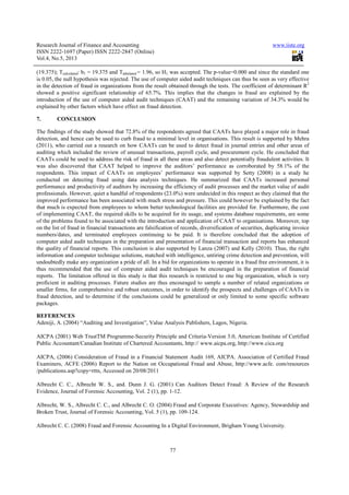 Computer aided audit techniques and fraud detection | PDF