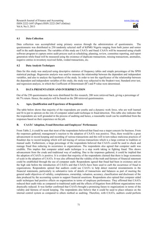 Computer aided audit techniques and fraud detection | PDF