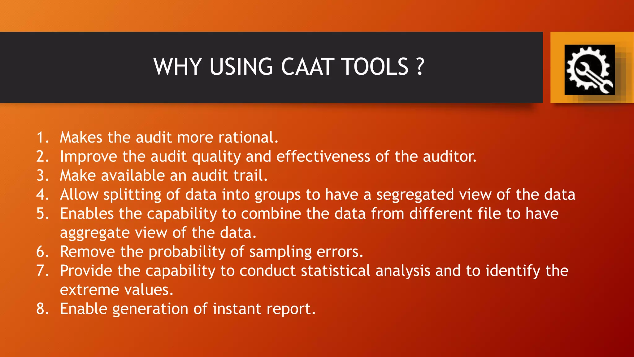 Computer aided audit techniques (CAAT) sourav mathur | PPTX