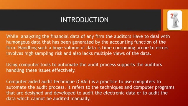 Computer aided audit techniques (CAAT) sourav mathur | PPTX