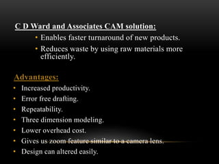 Computer aided design and computer aided manufacturing | PPTX