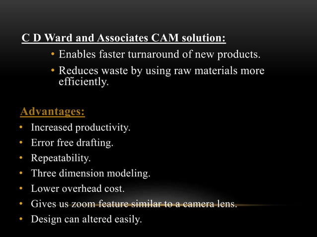 Computer aided design and computer aided manufacturing | PPT