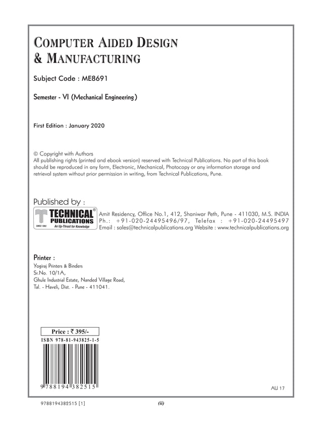 Computer Aided Design and Manufacturing.pdf | Graphics Software ...