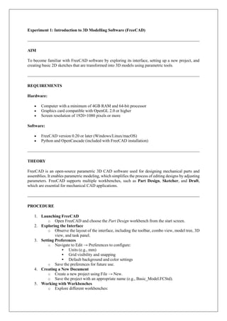 Computer Aided Design lab manual FreeCad.pdf