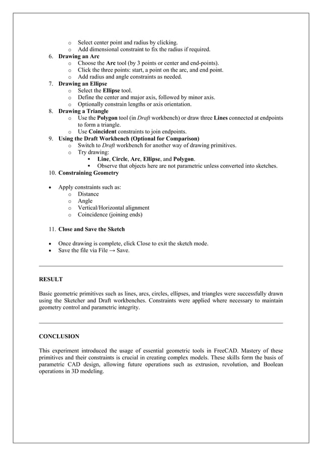 Computer Aided Design Lab Manual Freecad Pdf