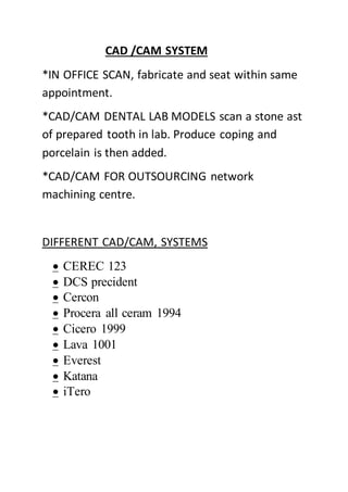 Cad cam technology seminar presentation using microsoft word. | DOCX