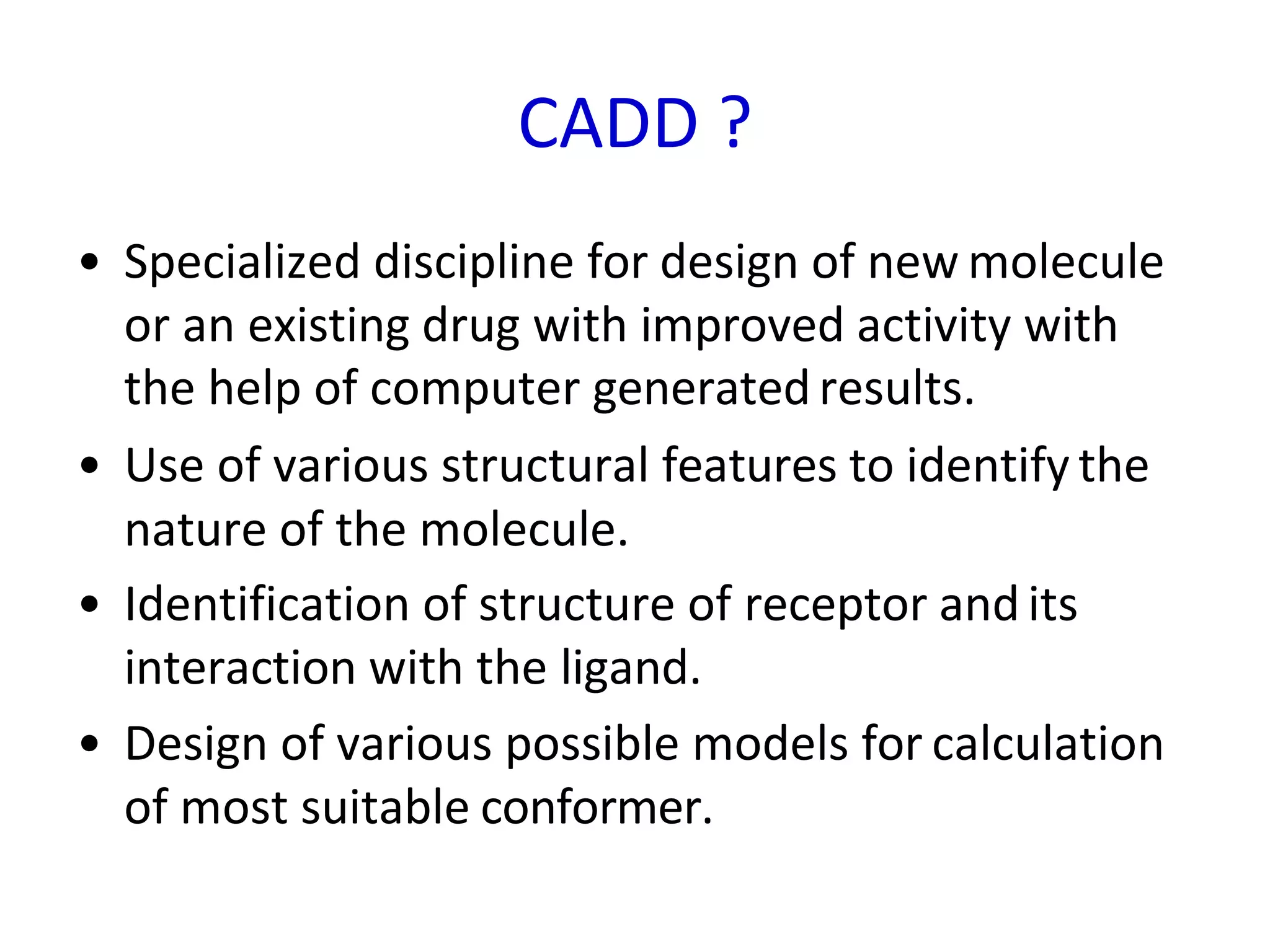 Computer aided drug design | PDF