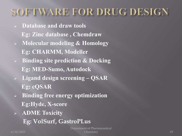 COMPUTER AIDED DRUG DESIGN.pptx | Chemistry | Science