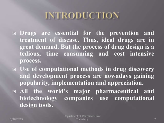COMPUTER AIDED DRUG DESIGN.pptx | Chemistry | Science