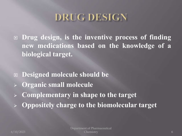 COMPUTER AIDED DRUG DESIGN.pptx | Chemistry | Science