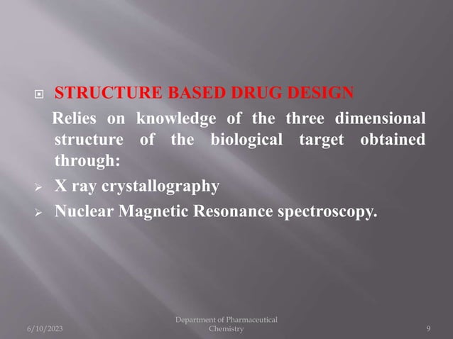 COMPUTER AIDED DRUG DESIGN.pptx | Chemistry | Science