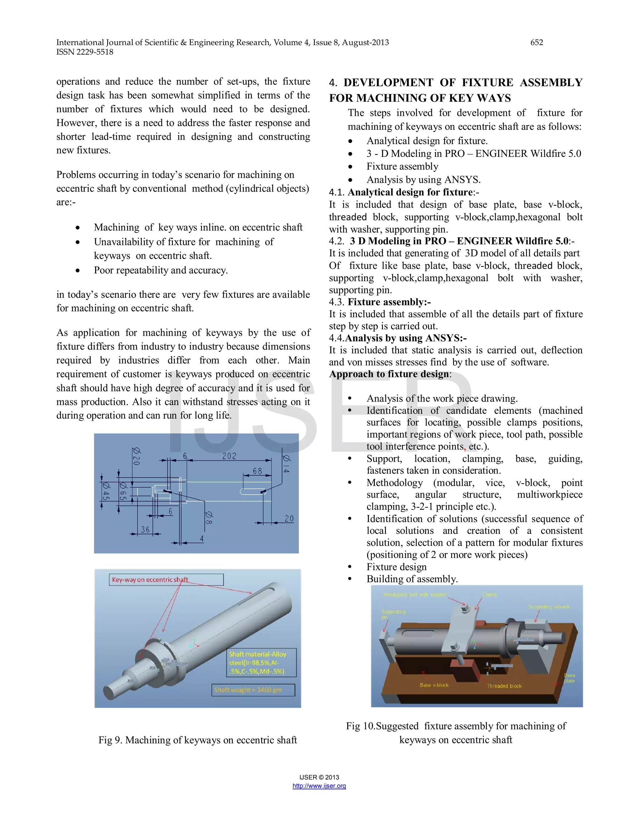 Computer aided fixture design for machining of key ways | PDF
