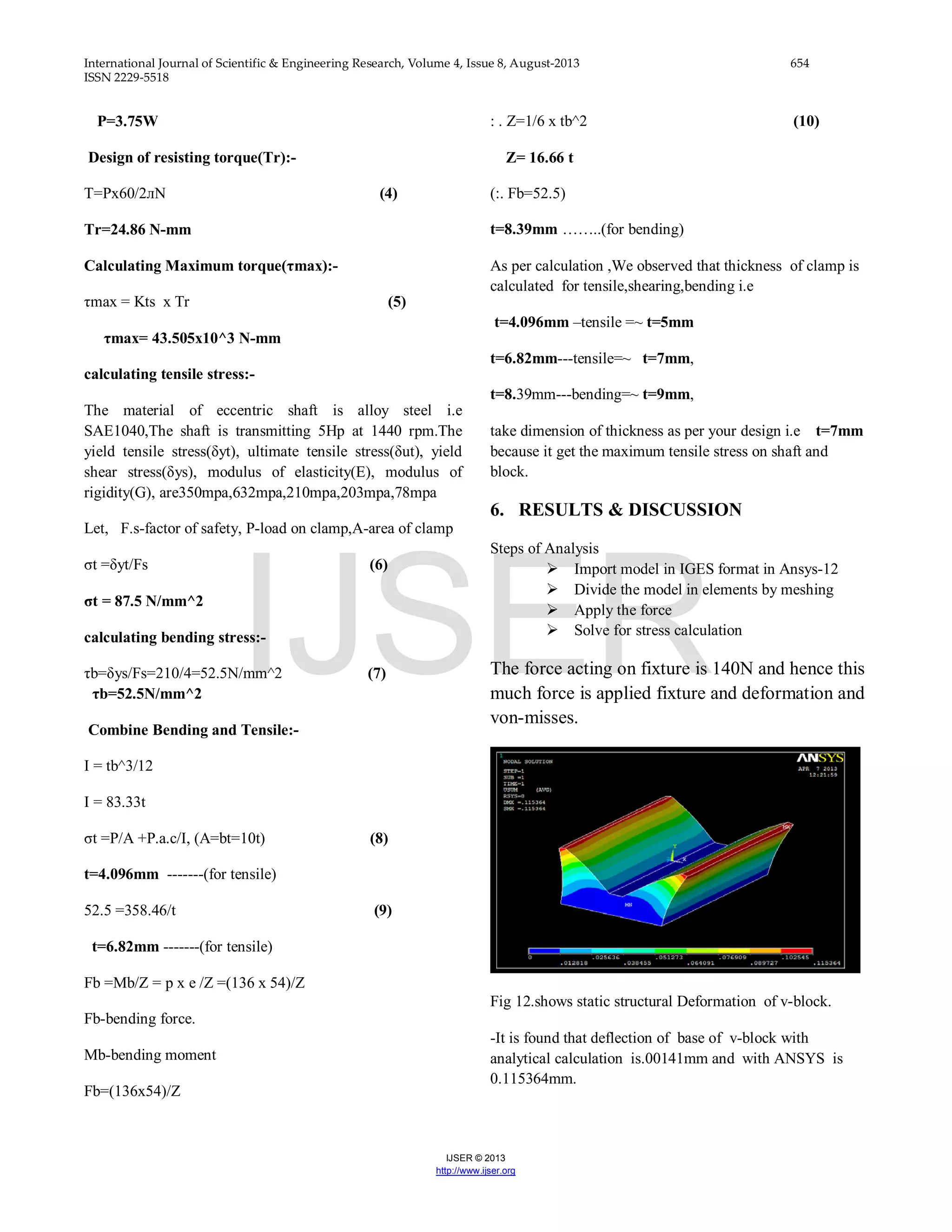 Computer aided fixture design for machining of key ways | PDF