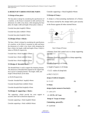 Computer aided fixture design for machining of key ways | PDF