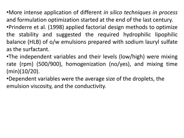 Computer aided formulation development | PPTX | Chemistry | Science
