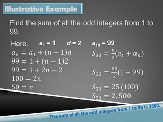 Arithmetic Sequence and Arithmetic Series | PPT