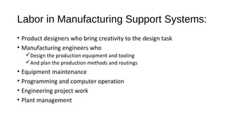 manufacturing support system | PPT