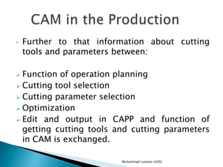 Computer Aided Manufacturing by Luqman | PPT