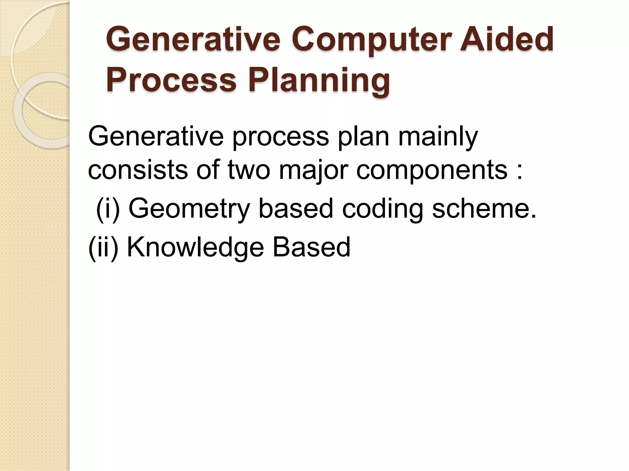 Computer Aided Process Planning (CAPP) | PPTX