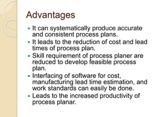 Computer Aided Process Planning (CAPP) | PPTX