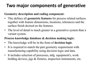 Computer Aided Process Planning (CAPP) | PPTX