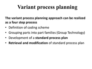 Computer Aided Process Planning (CAPP) | PPTX