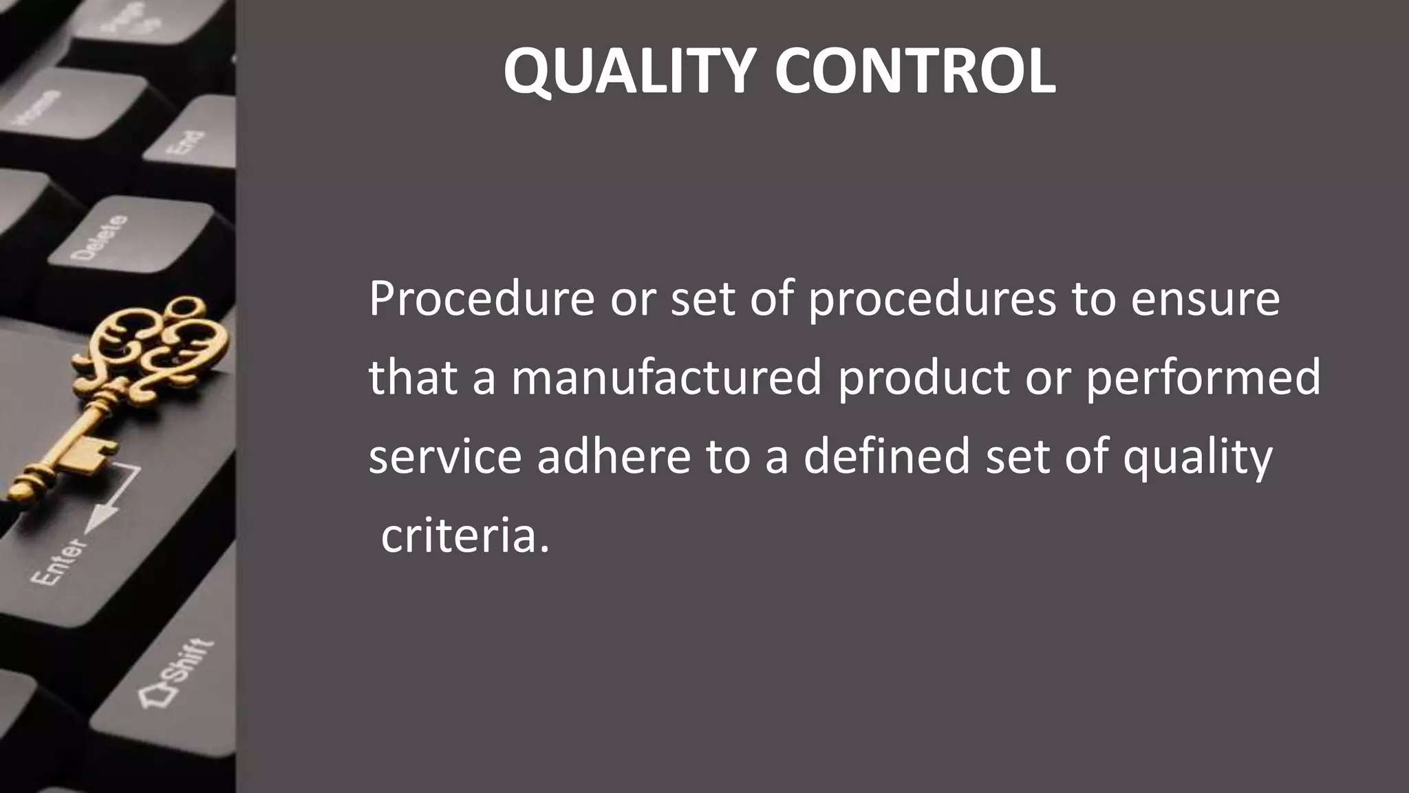 Computer aided quality control | PPTX