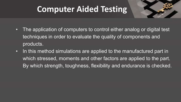 Computer aided quality control | PPTX